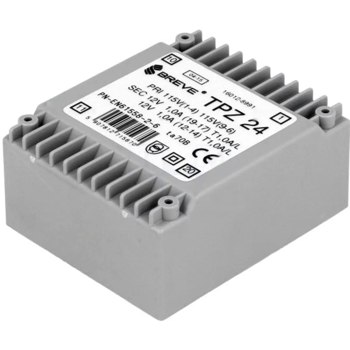 Transformador encapsulado para PCB 115VAC/12V+12V 24VA 1A — Mauser