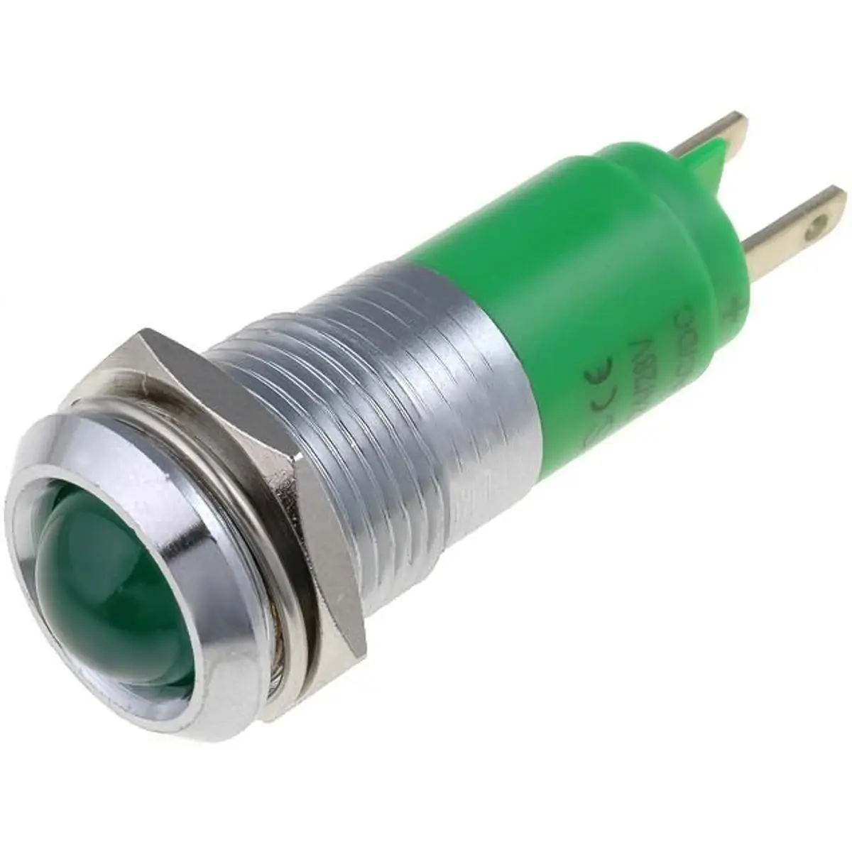 Indicador LED metálico 24..28VDC Ø14.2mm verde — Mauser