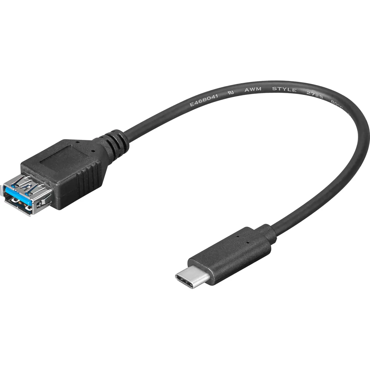 Goobay - Cabo SuperSpeed USB3.0 A ↔ USB-C 180º OTG - 0.2m — Mauser