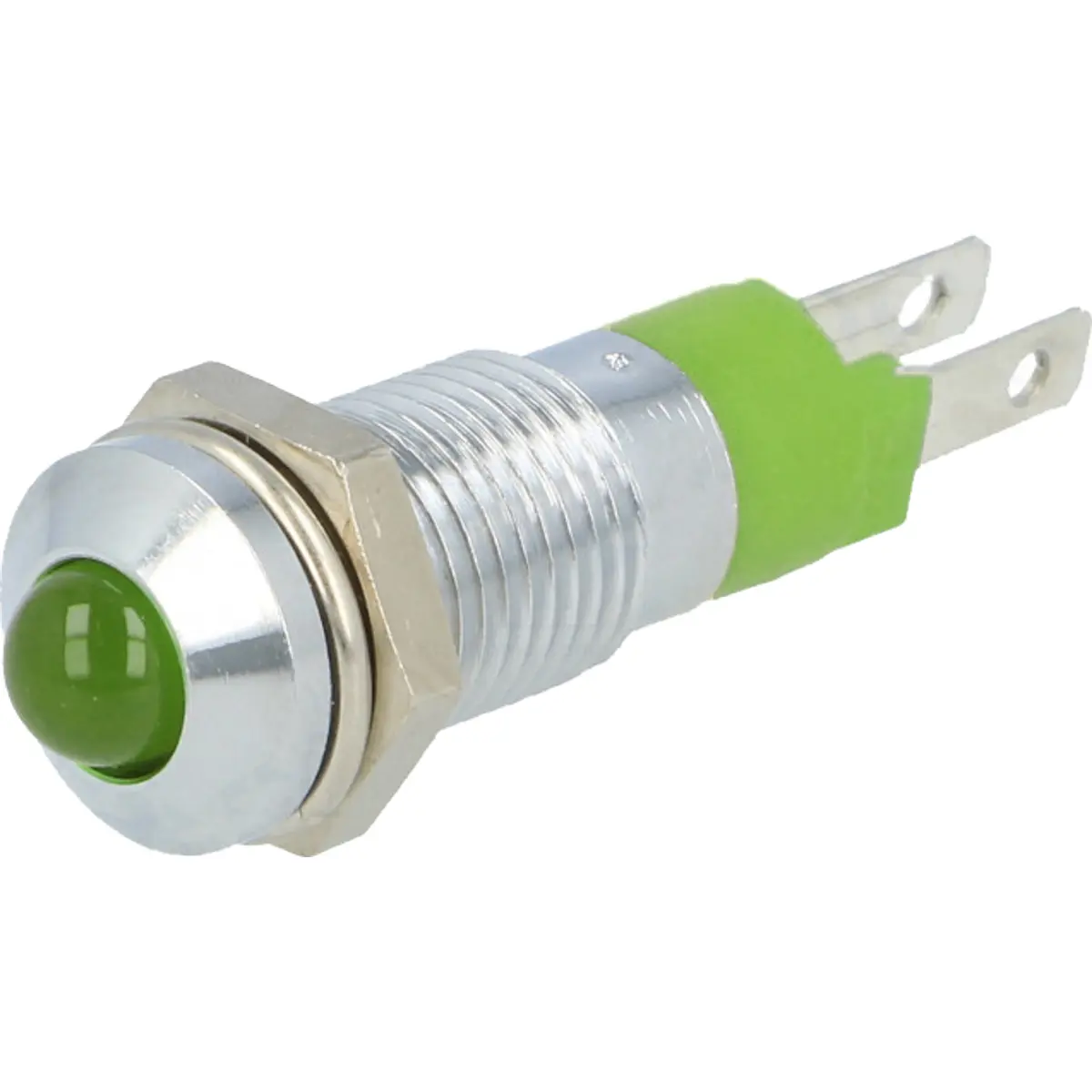 Indicador LED metálico convexo 24..28VDC Ø8.2mm verde - SMQD 08214 — Mauser