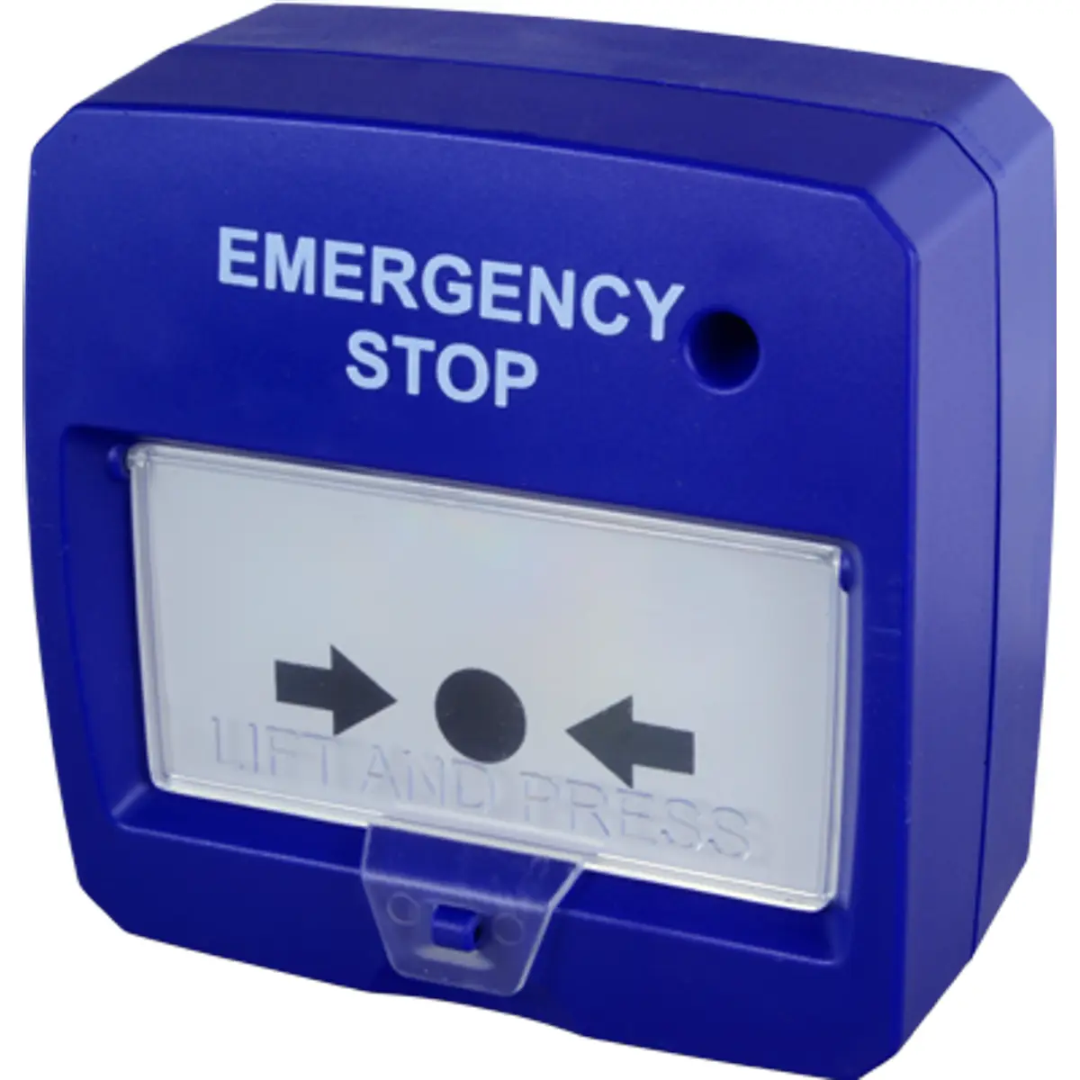 Botoneira de alarme de incêndio (Emergency STOP) rearmável - azul ...