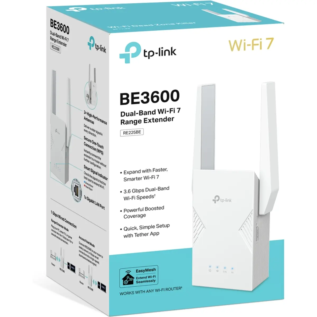 TP-Link RE225BE - Range Extender Mesh Wi-Fi 7 BE3600 Dual Band — Mauser
