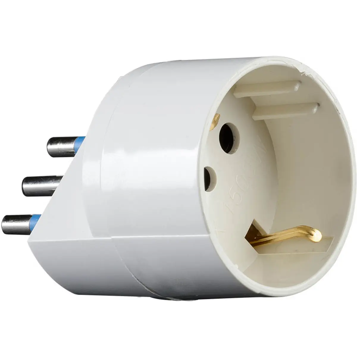 Adaptador de viagem Schuko (tipo F) Italia (tipo L) — Mauser