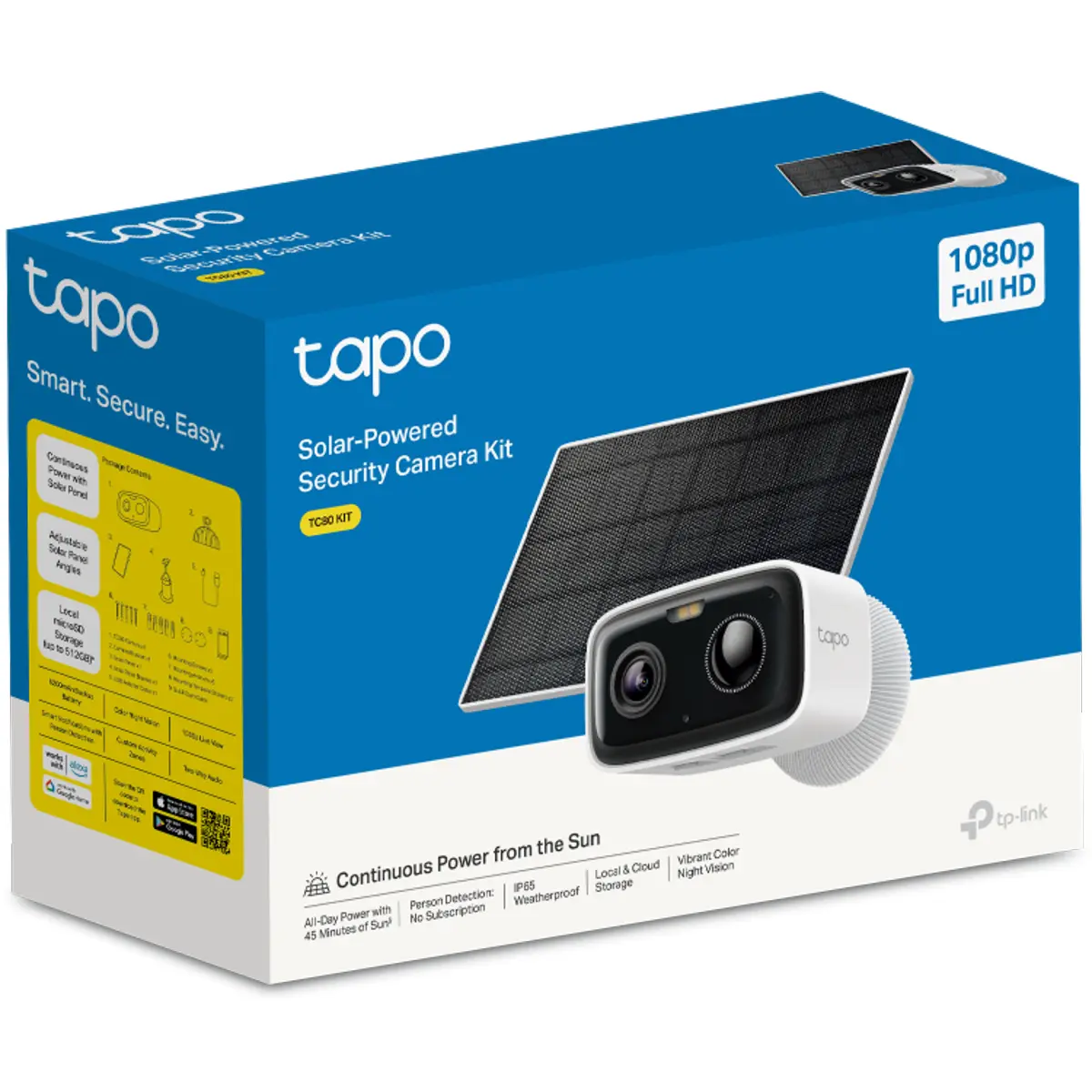 TP-Link Tapo TC80 KIT - Câmara IP (Wi-Fi) 2MP 3.16mm IR 10m c/ bateria ...