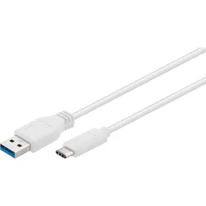 Goobay - Cabo SuperSpeed USB3.0 A macho - USB-C macho 0.2m - branco ...