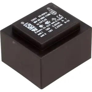 Transformador encapsulado para PCB 230VAC/ 18+18V 4.5VA — Mauser